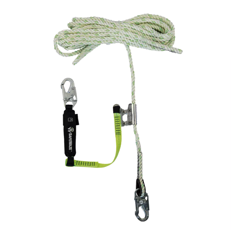 PRO 50' Vertical Lifeline Assembly: Snap Hook, Rope Grab, EA Lanyard ...